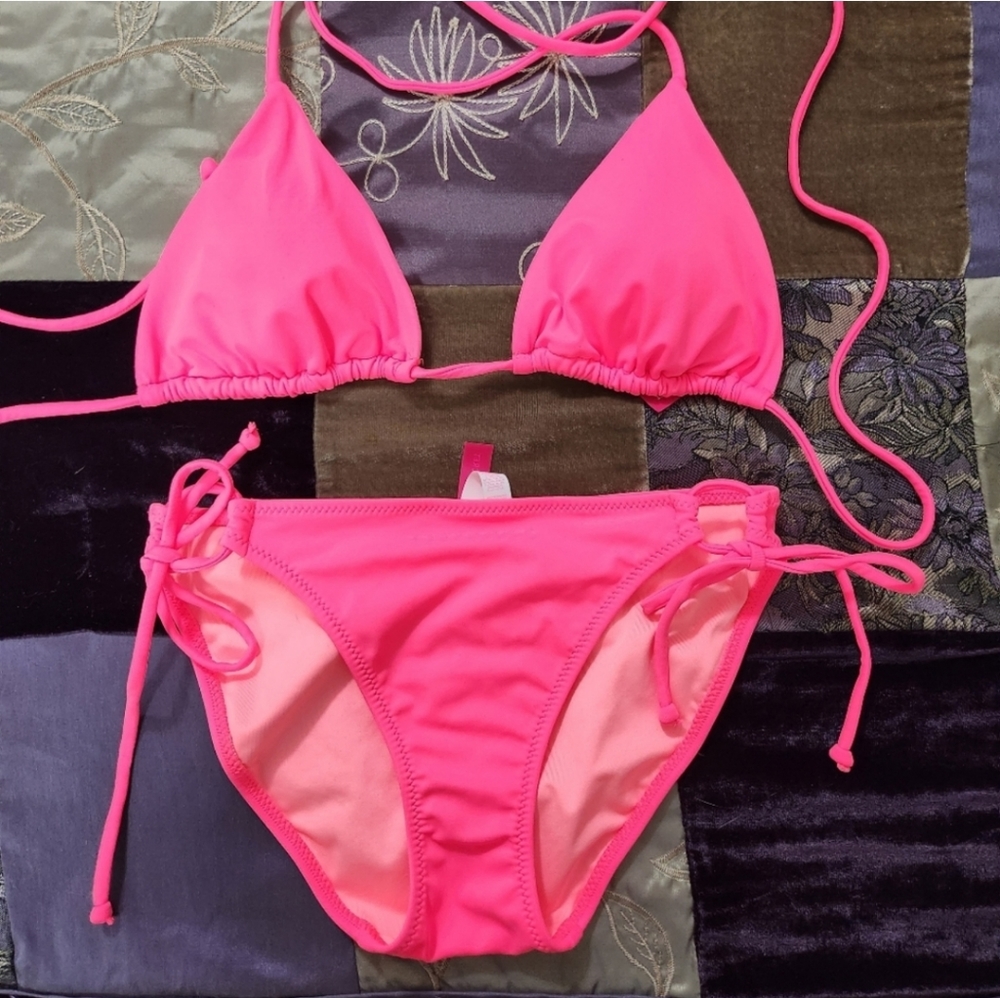 Victorias Secret Neon Triangle Bikini Gem